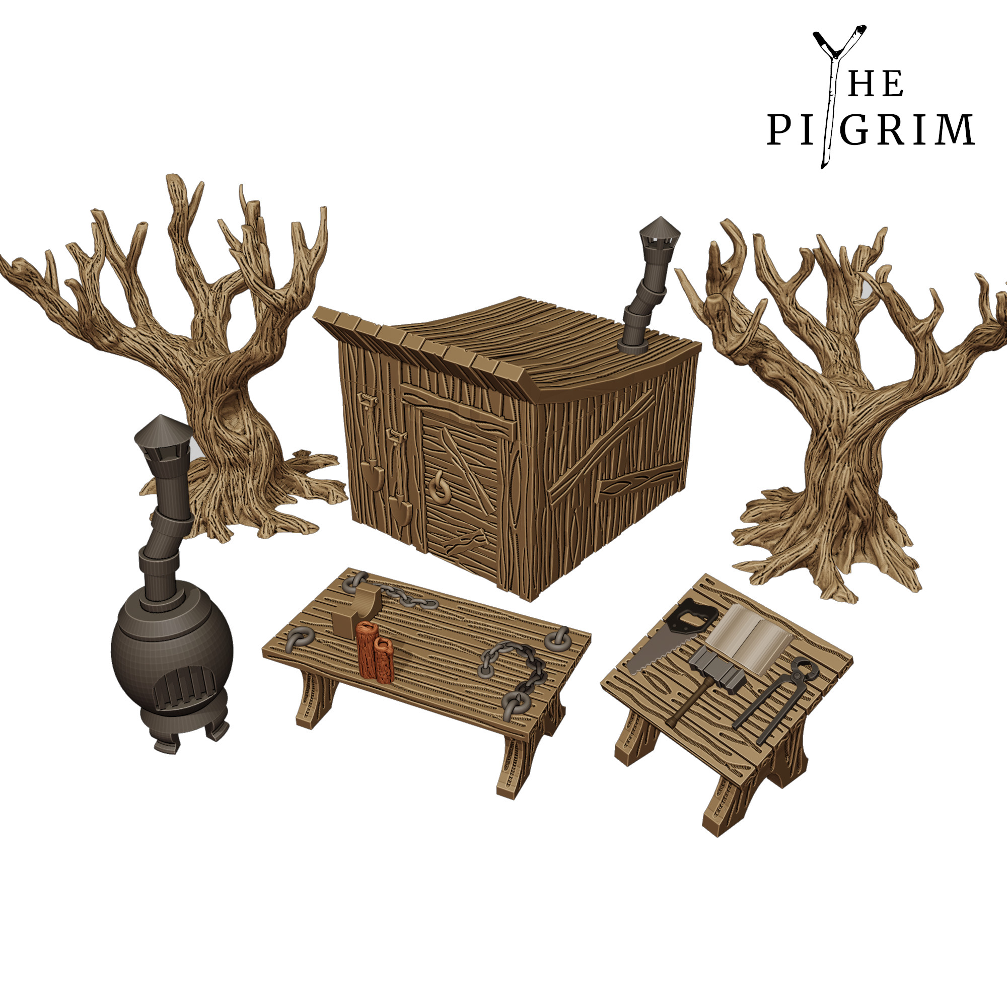 Archivo 3D shack / hut SET - TABLETOP TERRAIN DND RPG SCATTER 🛖・Modelo ...