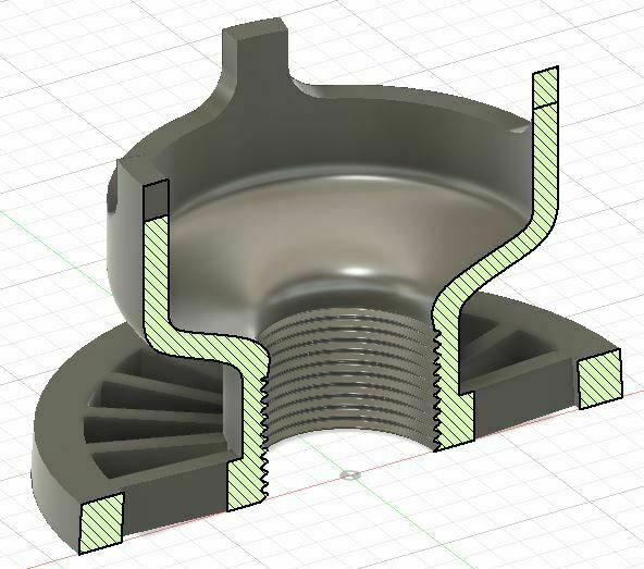 Free 3D file Abflusssieb Einsatz 90mm /Drain strainer with connection ...
