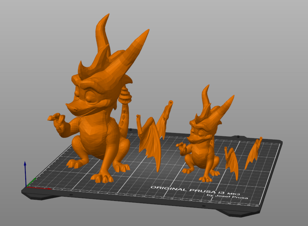 Free 3D file Spyro the Dragon (poses: Okay) monochrom 🐉・3D print model ...