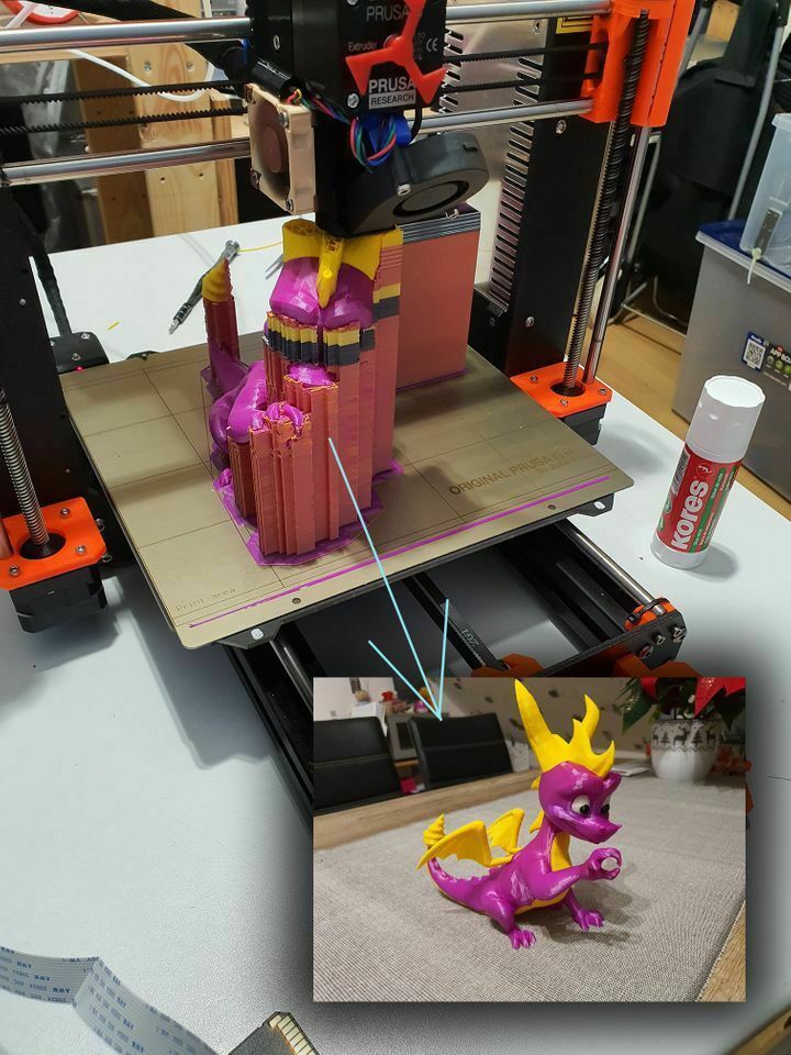 Free 3D file Spyro the Dragon (poses: Okay) MMU color 🐉・3D print design ...