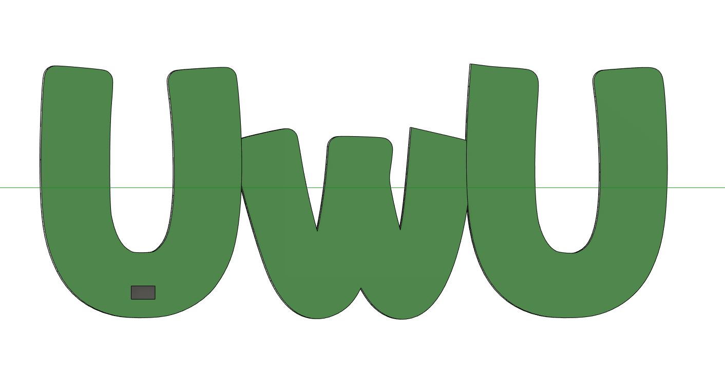 STL file UwU Led Light Sign・3D print object to download・Cults