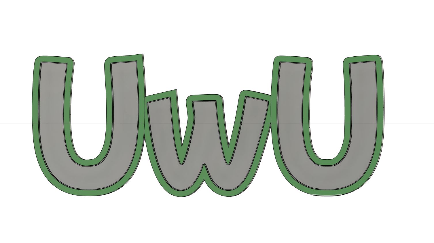 STL file UwU Led Light Sign・3D print object to download・Cults