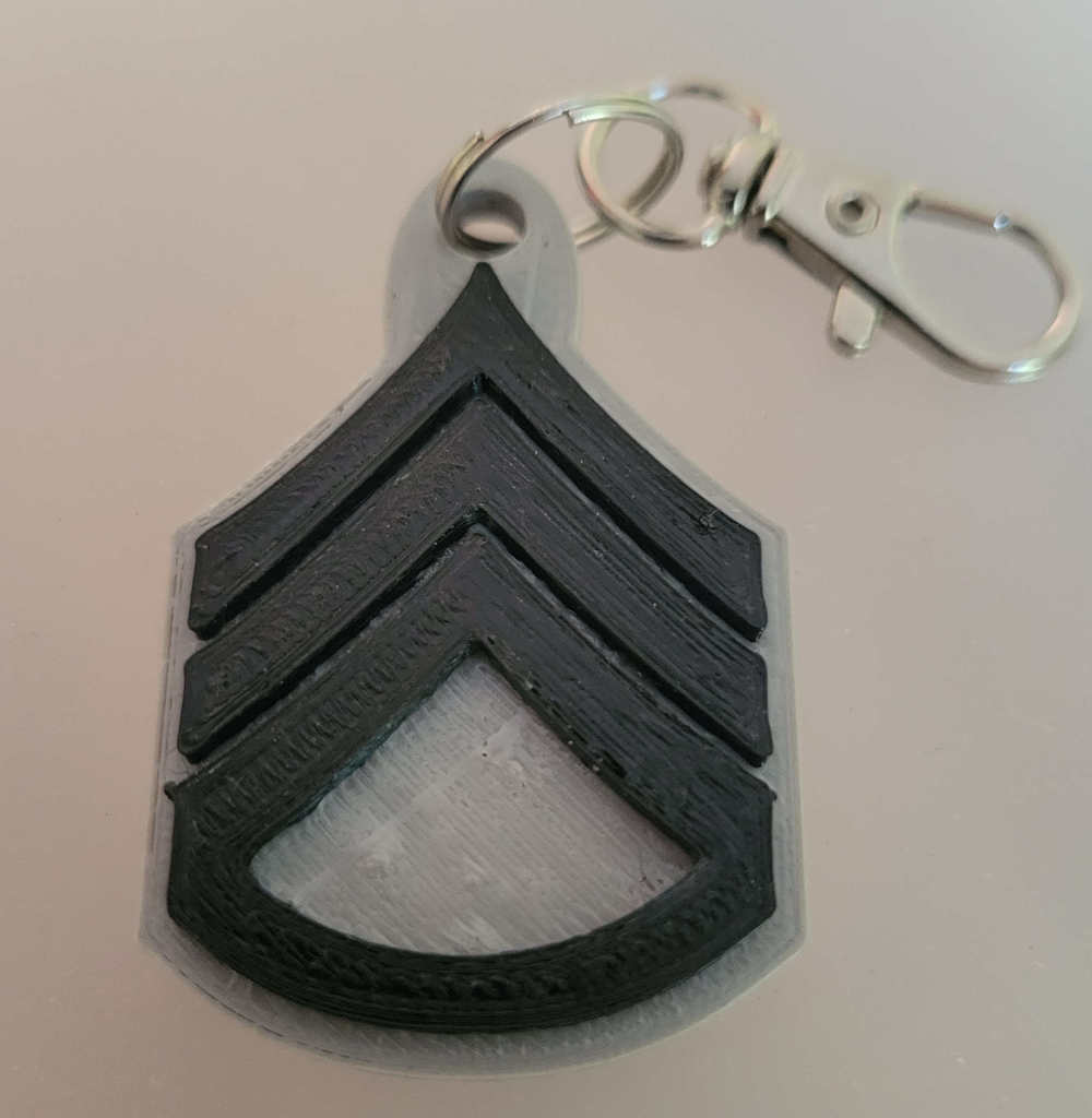 Free 3D file E6 Rank SSG Staff Sergeant keychain・3D printable model to ...