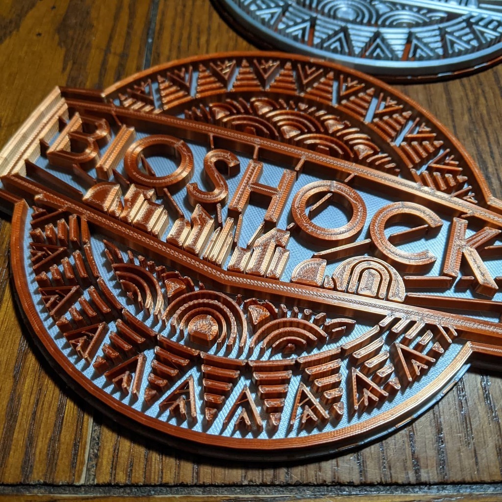 Free 3D file BioShock Logo 🎮・3D printable design to download・Cults