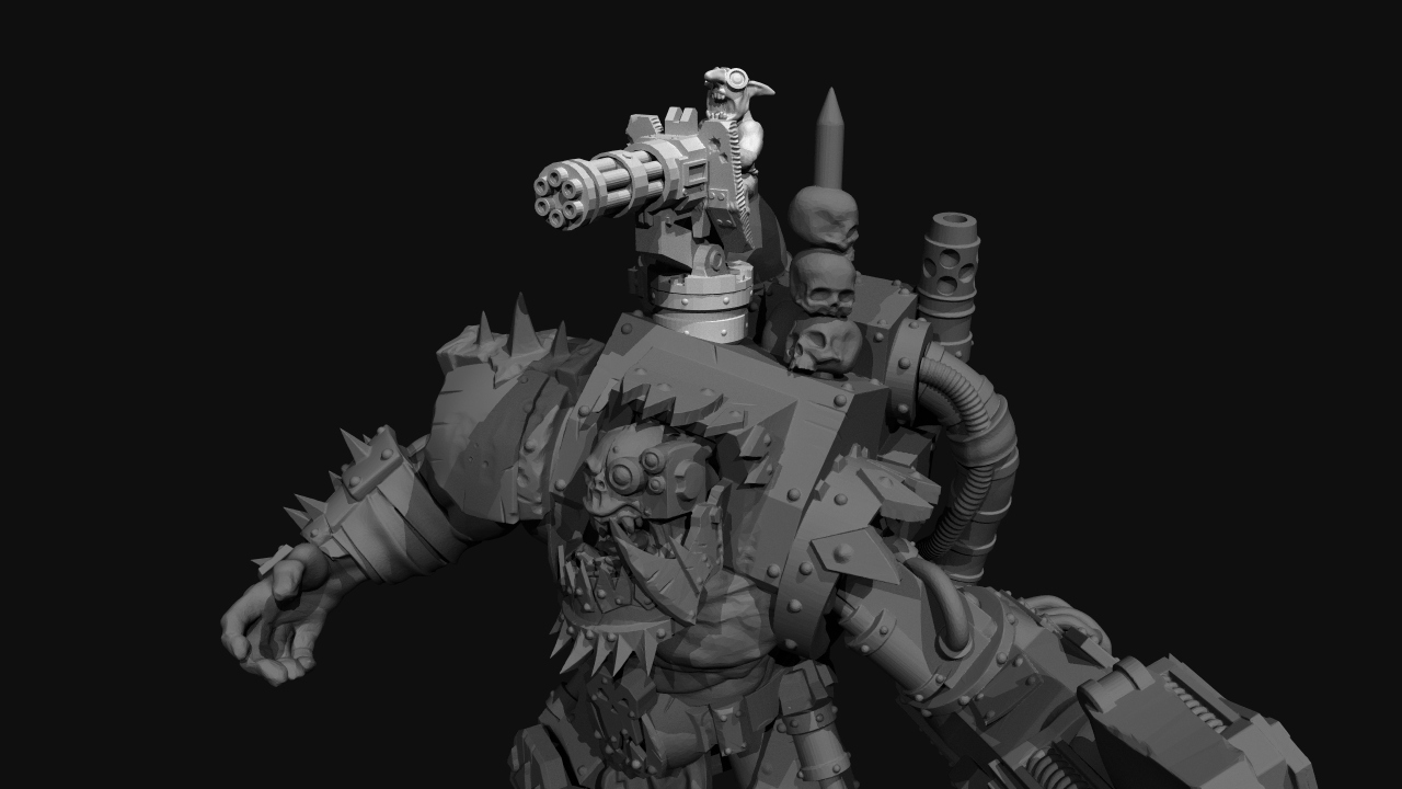 Free STL file Extremely mad grot on mounted dakka gun 🔫・3D printing ...