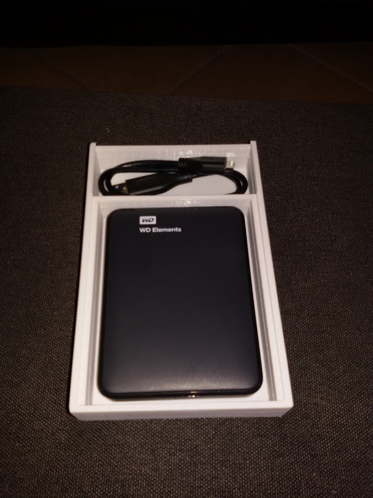 Free 3D file Box for WD Elements portable HDD with sliding lid・Object ...