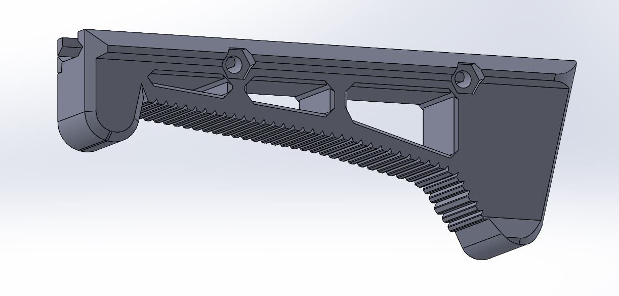 Free STL file Commando grip for Picatinny rail 🔫・3D printable object to ...