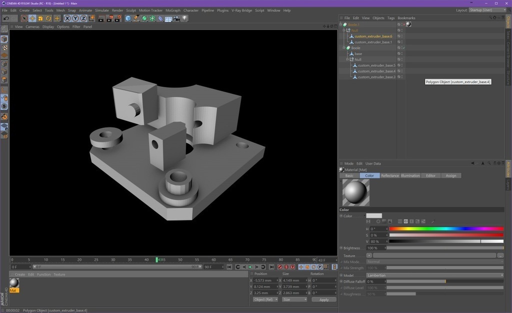 Free 3D file Boolean Union of Custom Extruder・Object to download and to ...