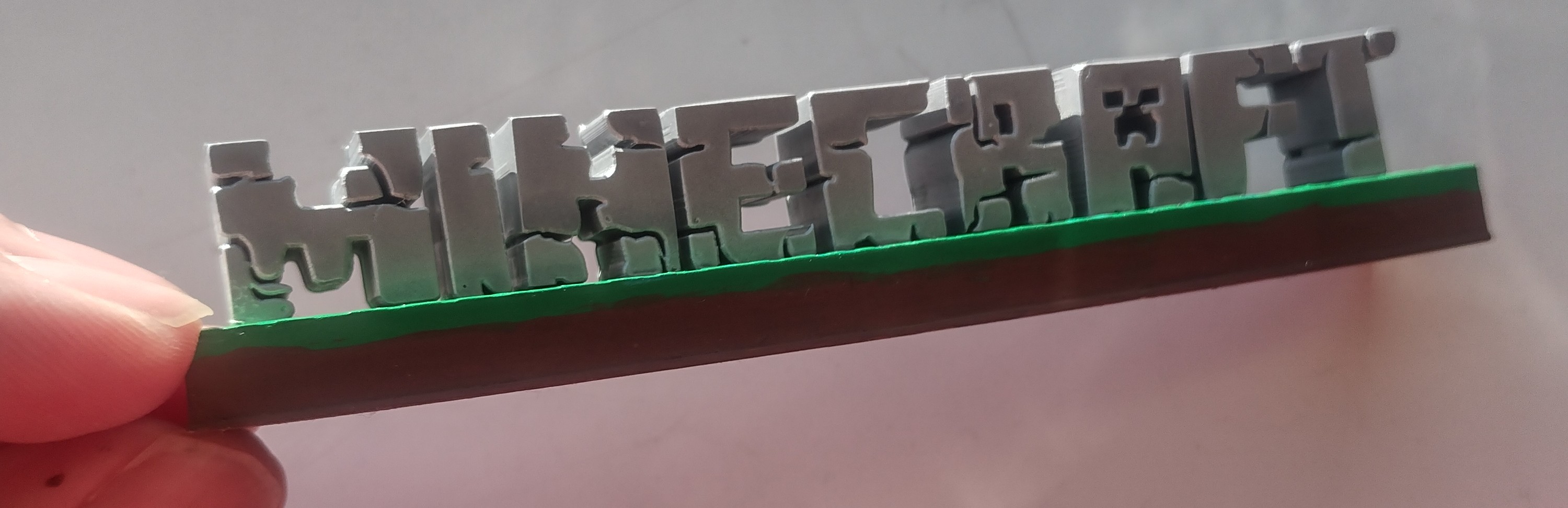 3D print Minecraft 3D logo • made with Anycubic photon mono・Cults