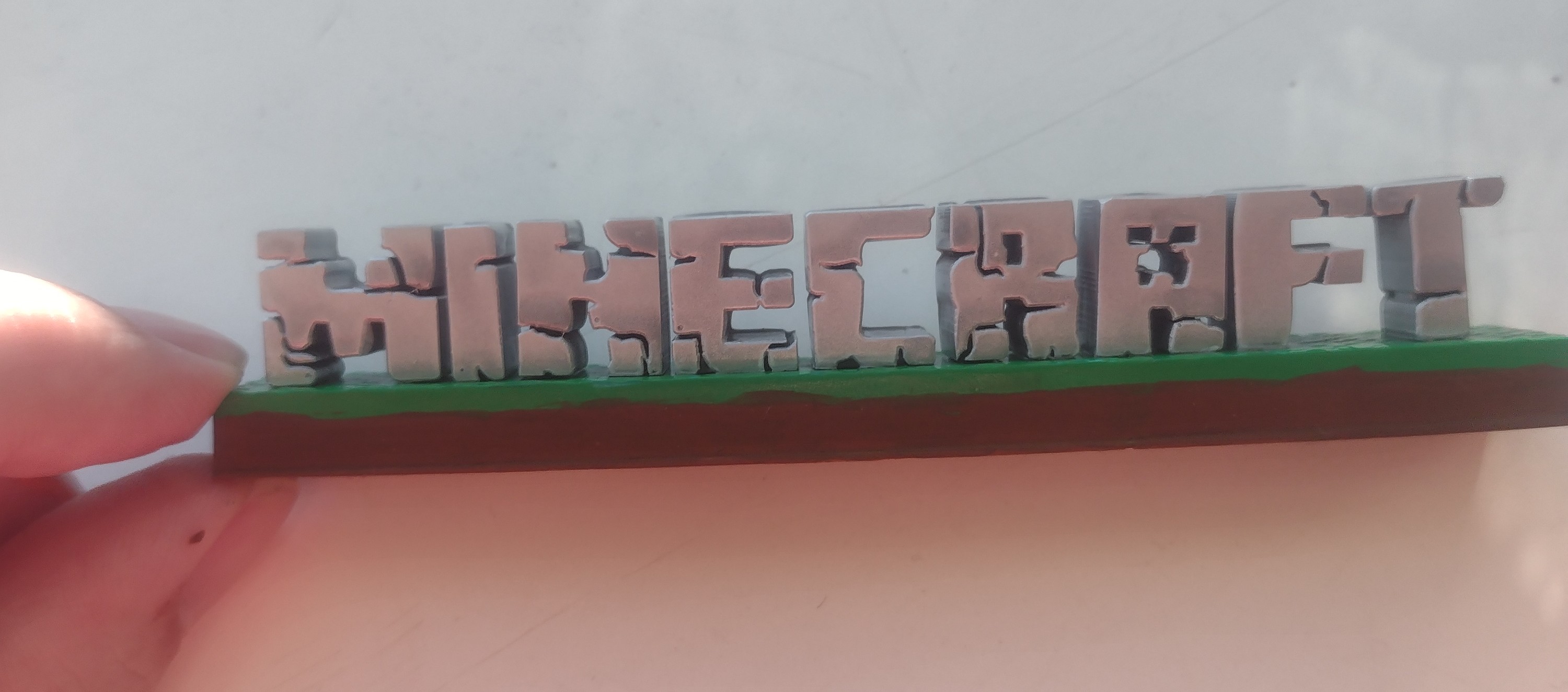3D print Minecraft 3D logo • made with Anycubic photon mono・Cults
