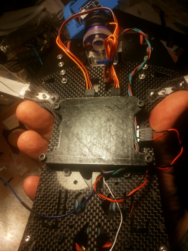 Free 3D file Gimbal Electronics Container Adapter (Or any 50x50mm PCB ...