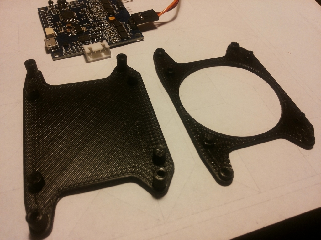 Free 3D file Gimbal Electronics Container Adapter (Or any 50x50mm PCB ...