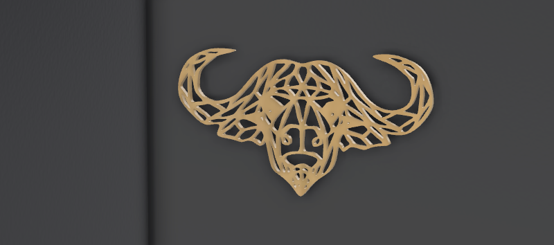 Fichier STL Art mural de buffle 🎨・Objet pour imprimante 3D à ...