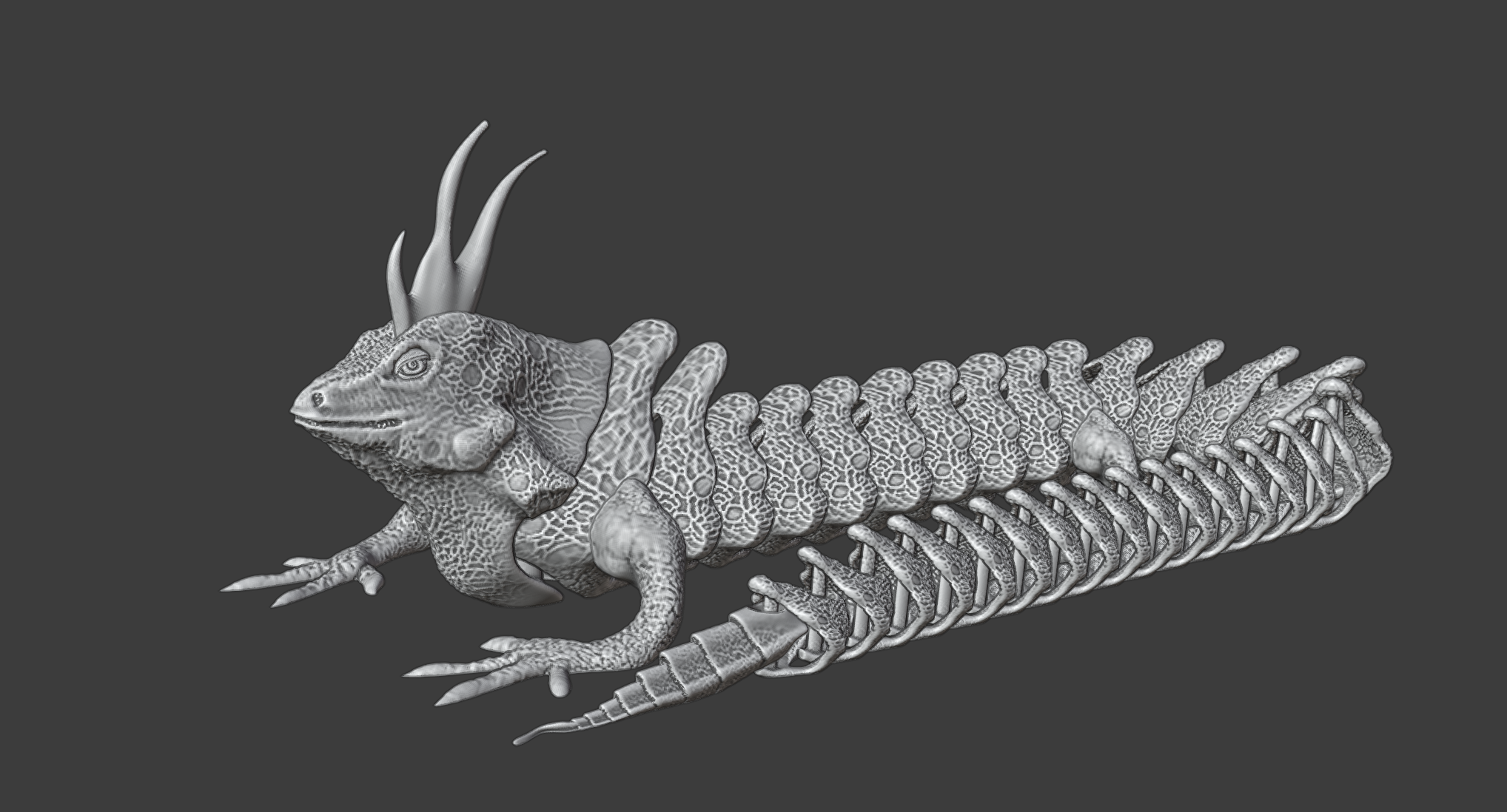 STL file Articulated iguana 🎲・3D printable design to download・Cults