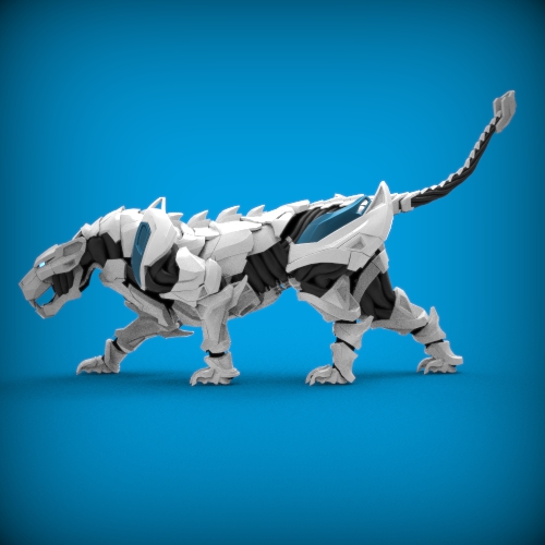 OBJ file Robotic panther 🤖・3D printer design to download・Cults