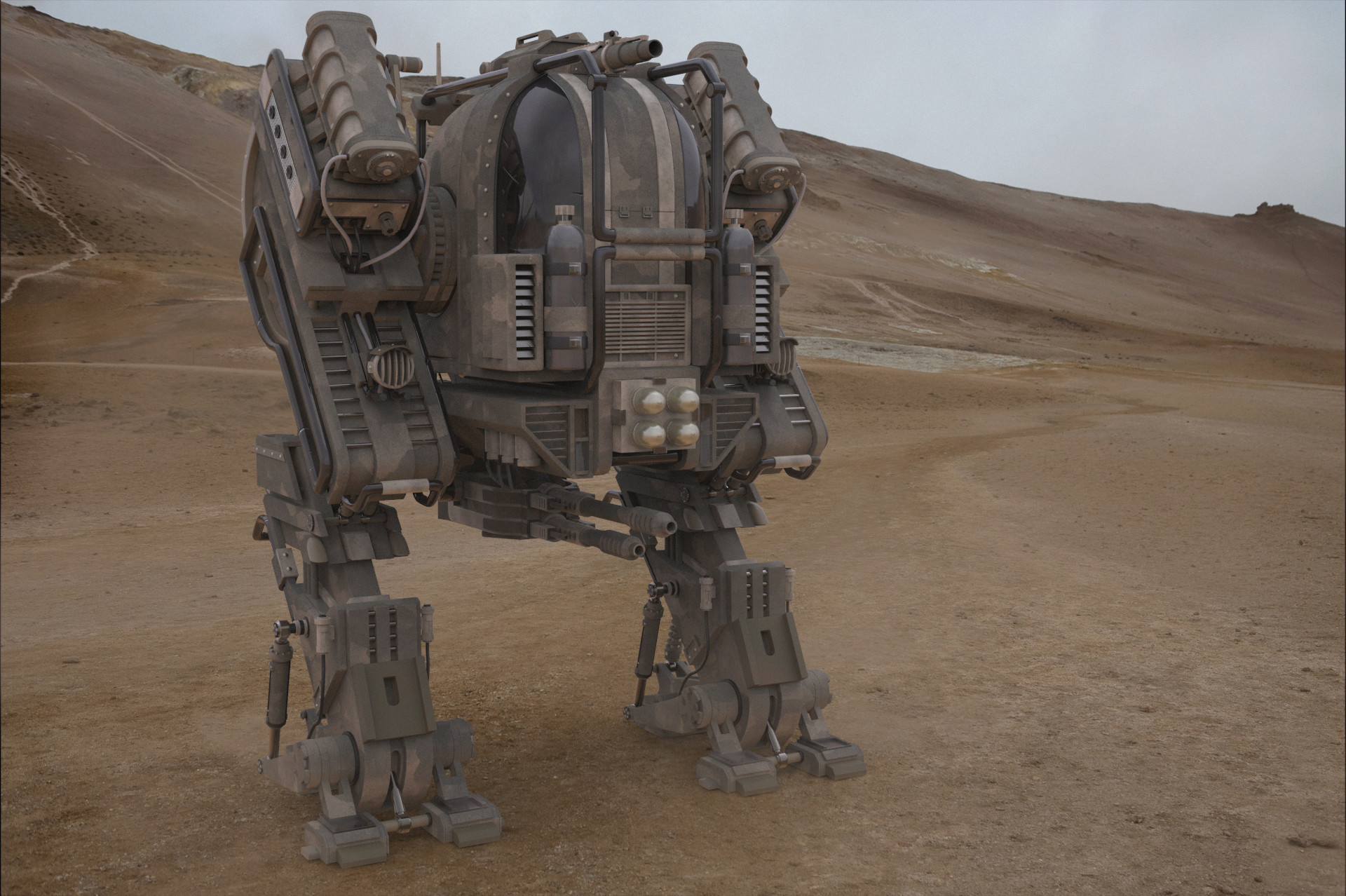 Free 3D file Mech robot walker Elephas (metal gear inspired) 🤖・3D ...