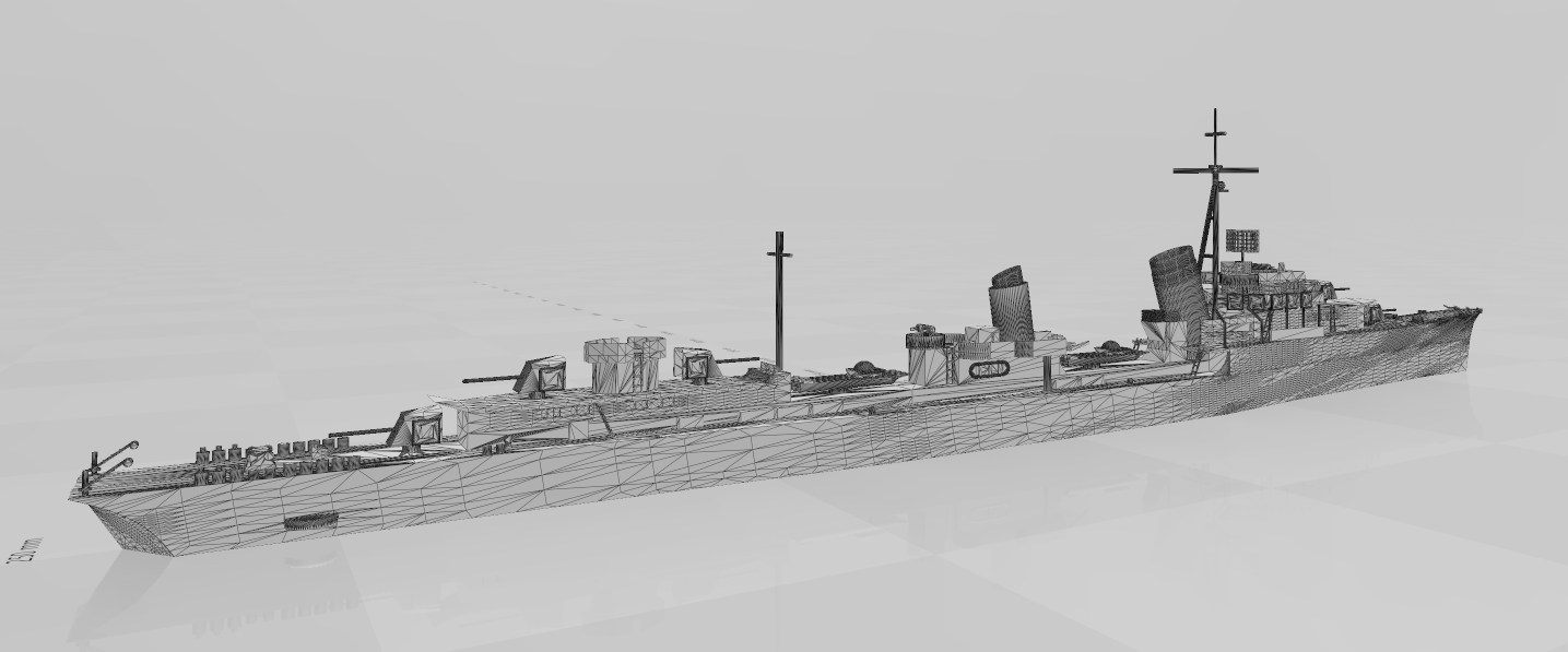 3D file Z43 German Destroyer (1:300)・3D print object to download・Cults