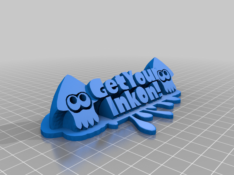 Free 3D file Splatoon Squid Award With Customizable Plaque 🦑・Model to ...