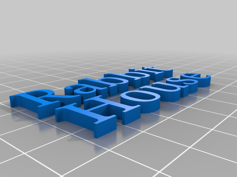 Free 3D file Rabbit House Sign・3D printer design to download・Cults