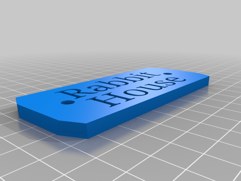 Free 3D file Rabbit House Sign・3D printer design to download・Cults