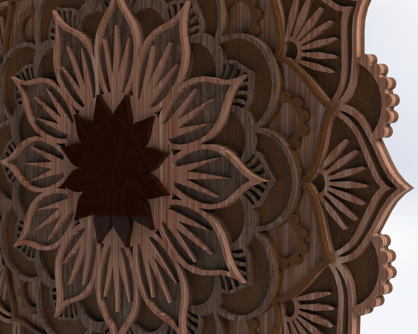 STL file 6 layer Mandala decoration - CNC & Laser cut・3D printer model ...