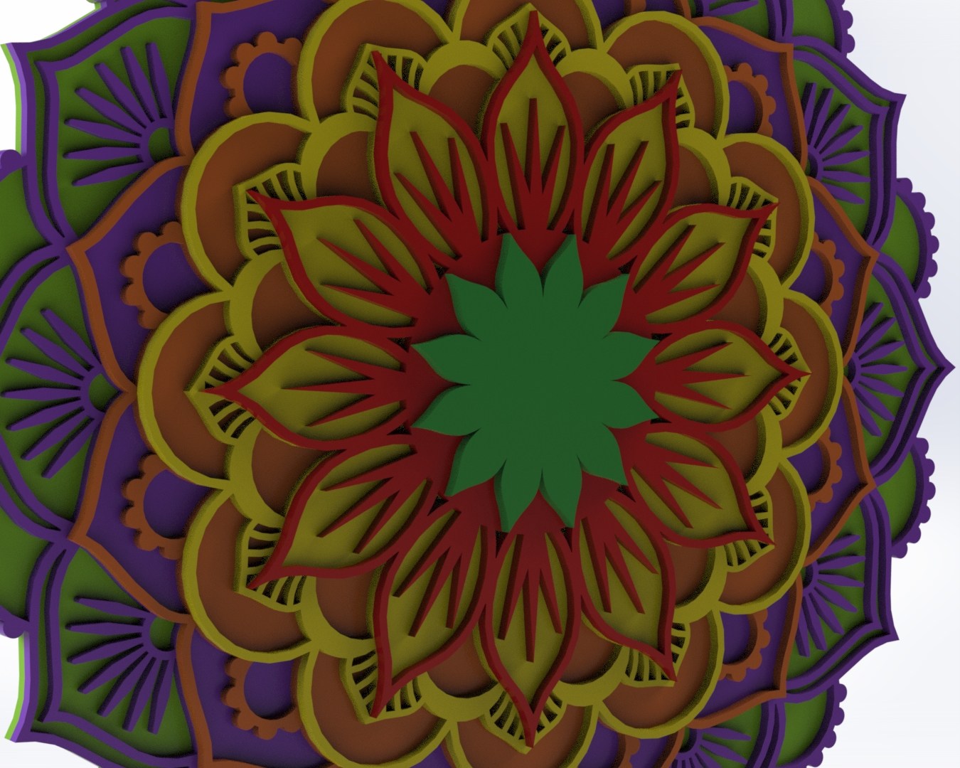 STL file 6 layer Mandala decoration - CNC & Laser cut・3D printer model ...