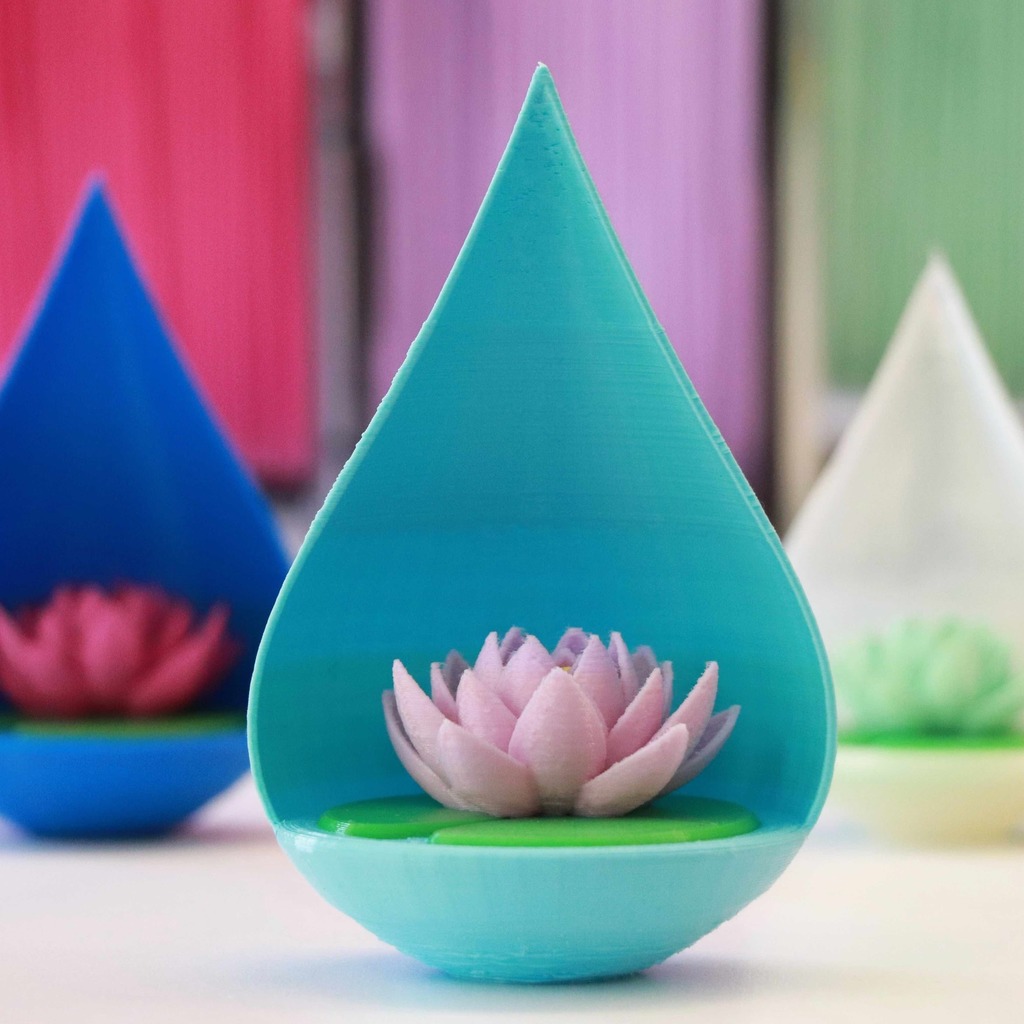 Free 3D file Raindrop Water Lily・3D print model to download・Cults