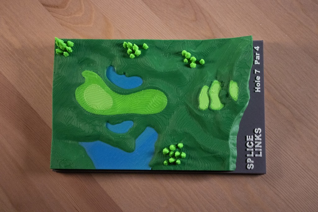 Free STL file Multi-Color Golf Course Model・3D printing idea to ...