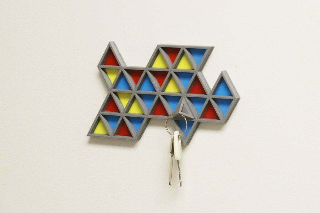 Free STL file Multi-Color Key Rack (AKA Tetra-key-dron, Mosaic key ...
