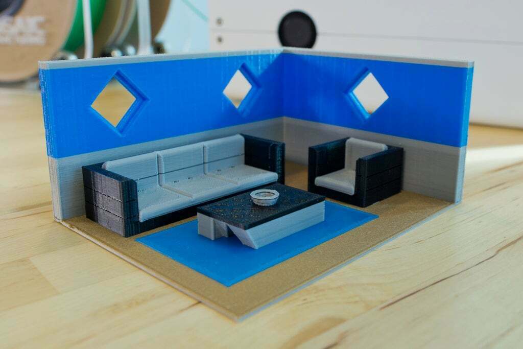 Free STL file Multi-Color Living Room・3D printing model to download・Cults
