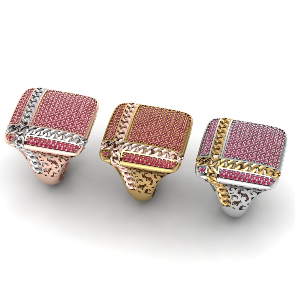 3D file Square ring chain・3D print design to download・Cults