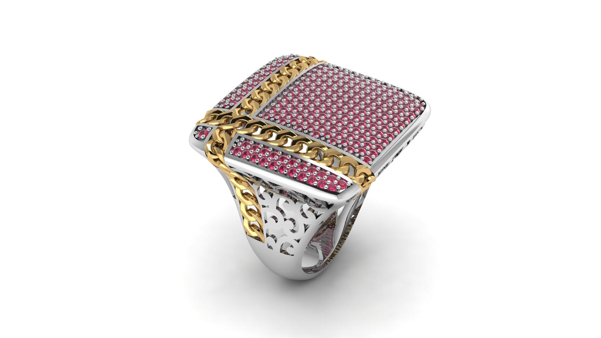 3D file Square ring chain・3D print design to download・Cults