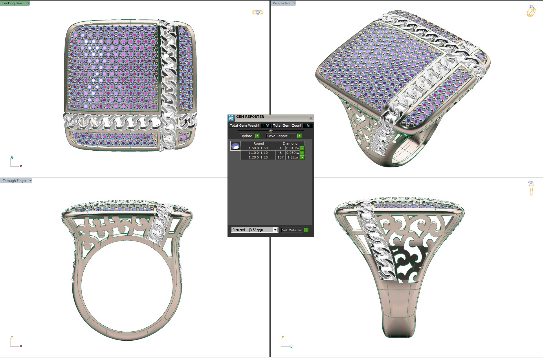 3D file Square ring chain・3D print design to download・Cults
