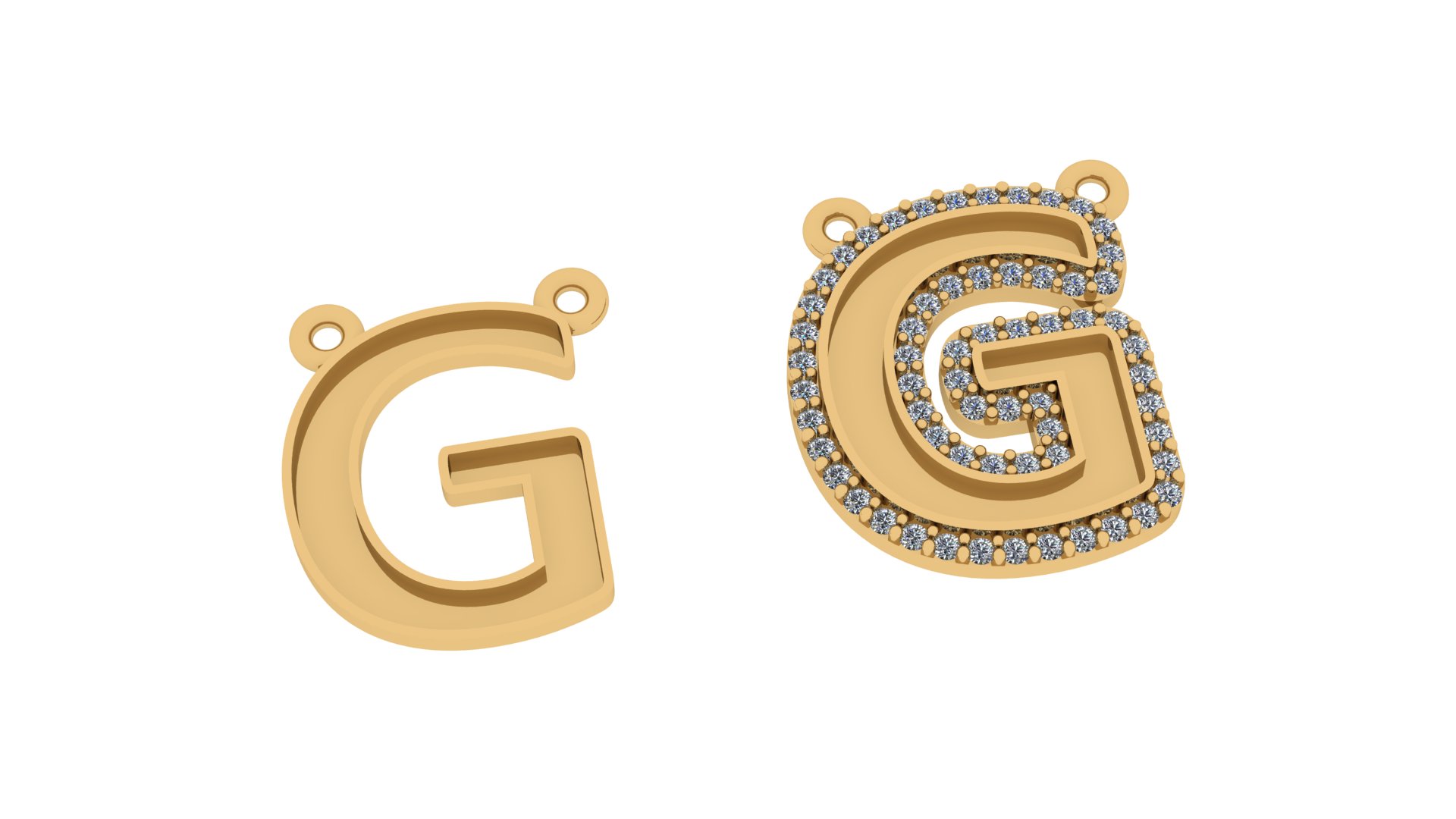 Archivo STL letras del alfabeto joyas-G・Modelo para descargar e ...