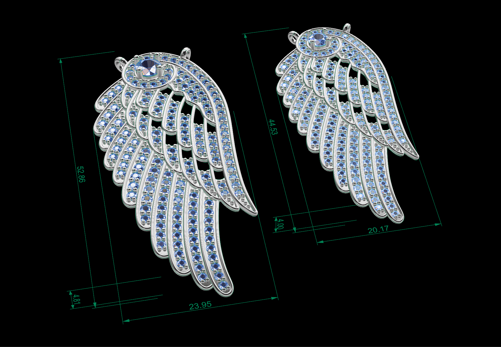 3D file Wing Pendant・3D printer model to download・Cults