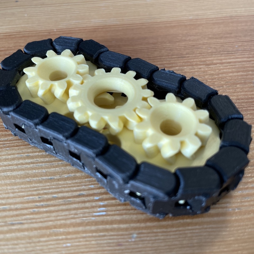 3D printed Chain and Gears Fidget Spinner • made with Ender 3 Pro・Cults