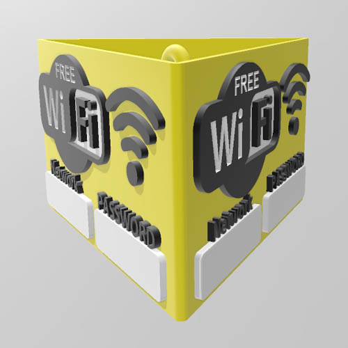 STL file Free Wifi Sign for Stores or Coffee Shop・3D print design to ...