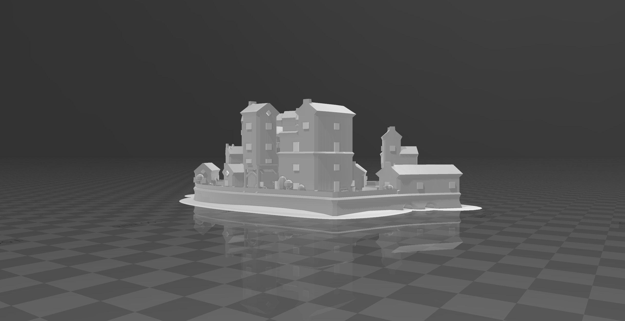 Free STL file Town #1・3D print model to download・Cults