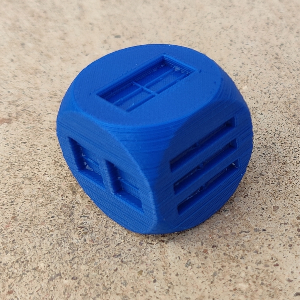 Free STL file Dice with rectangle dots・3D printing template to download ...