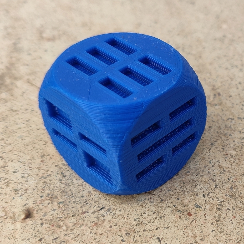 Free STL file Dice with rectangle dots・3D printing template to download ...