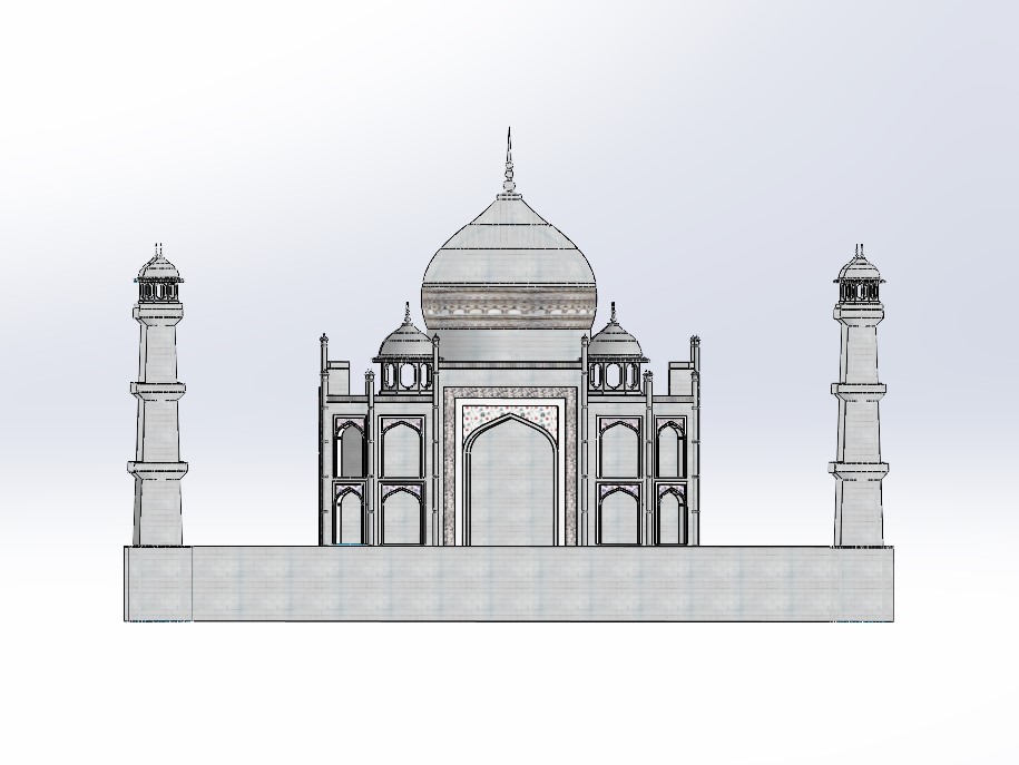 Fichier STL Taj mahal 🗽・Modèle à télécharger et à imprimer en 3D・Cults