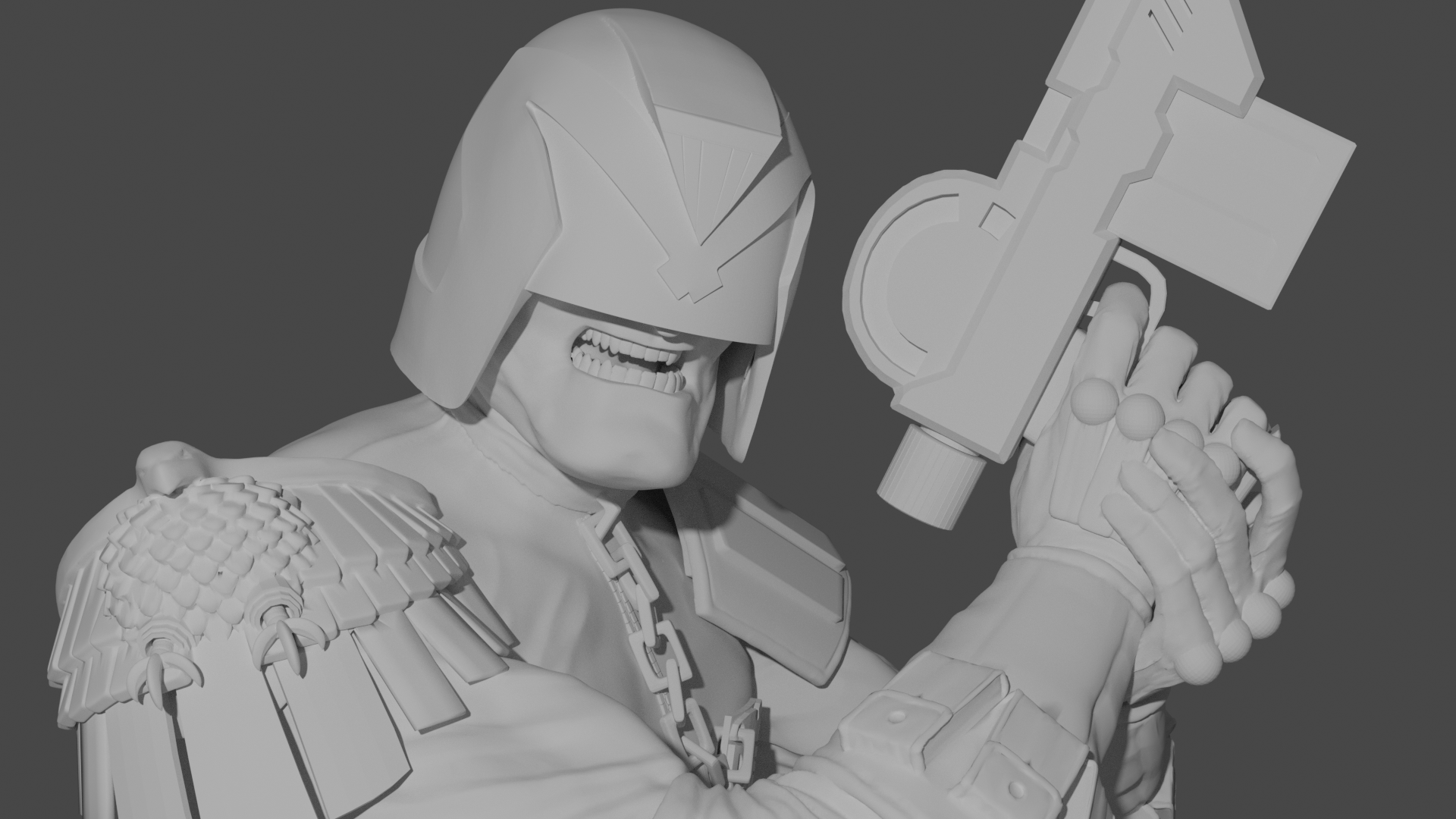 Free STL file Judge Dredd 🧑‍⚖️・3D printable object to download・Cults