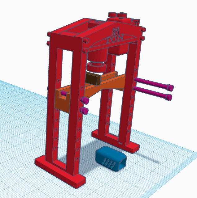 STL file 50 ton shop press scale RC・Template to download and 3D print・Cults