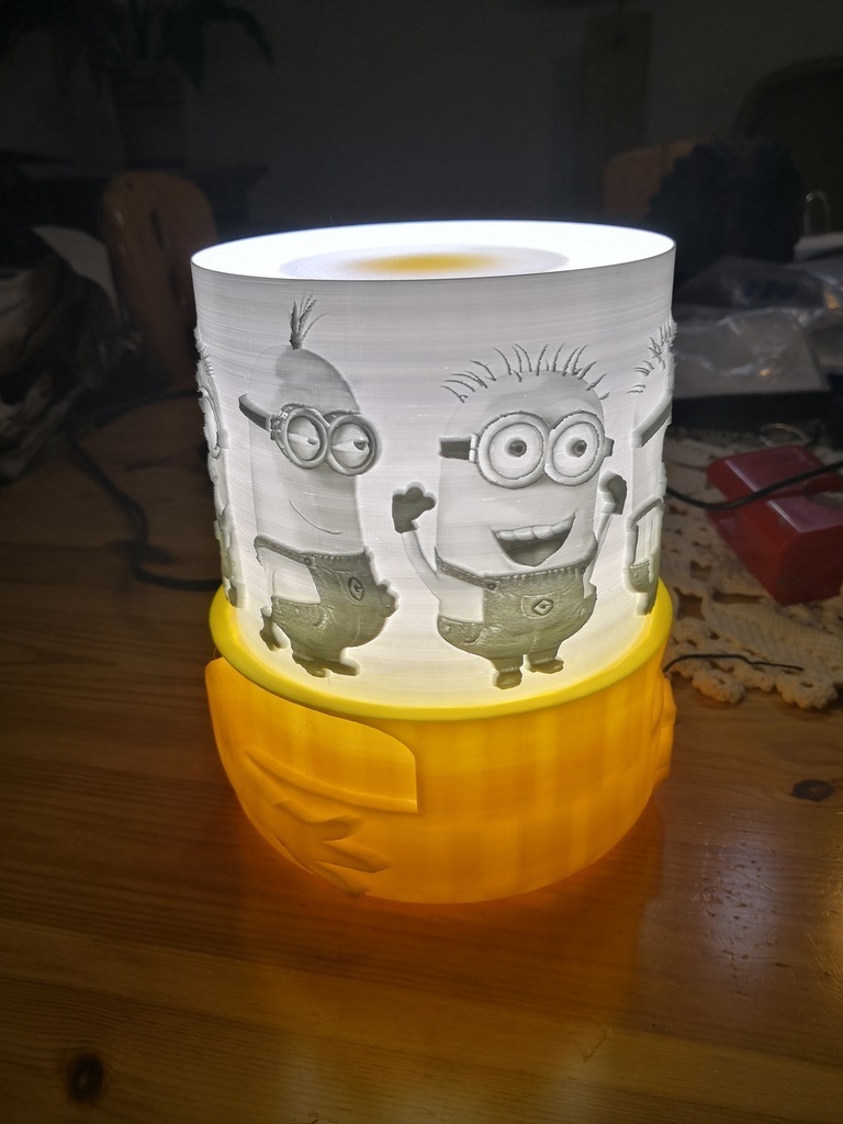 Free 3D file minion lamp with led lighting・3D printer model to download ...