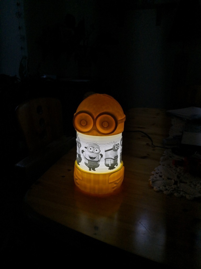 Free 3D file minion lamp with led lighting・3D printer model to download ...