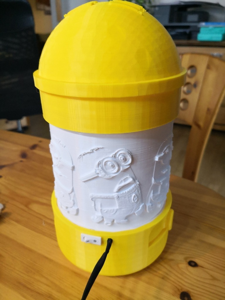 Free 3D file minion lamp with led lighting・3D printer model to download ...