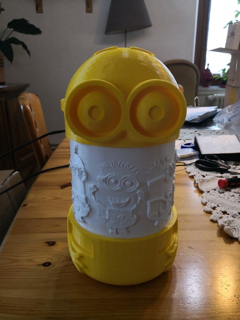 Free 3D file minion lamp with led lighting・3D printer model to download ...