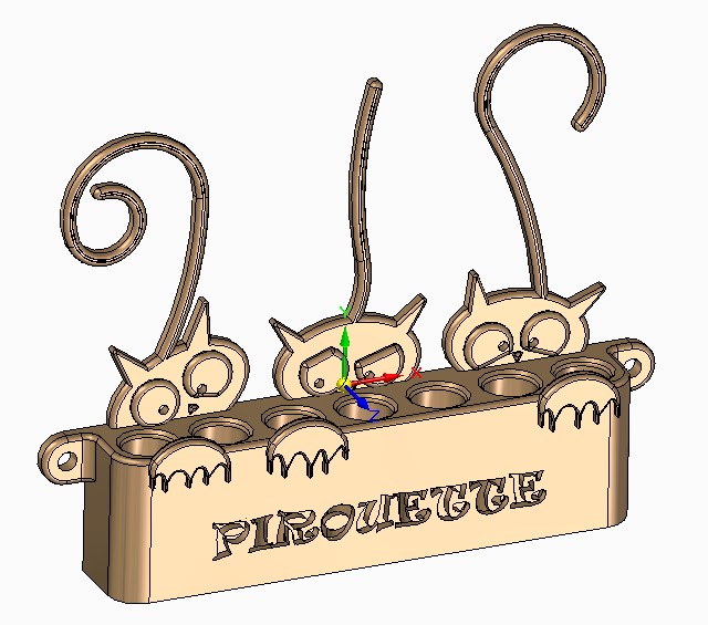 Free GCODE file 3 Cats pen holders・3D printing design to download・Cults