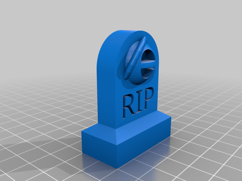 Archivo 3D gratis RIP IE Tombstone 🪦・Diseño de impresora 3D para ...