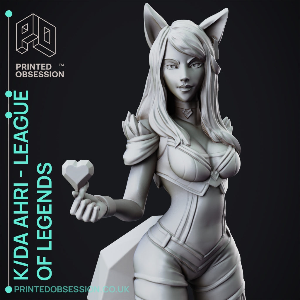 Archivo 3D gratis Ahri KDA - League of Legends - Modelo de 25 cm de altura 🦊・Modelo para ...